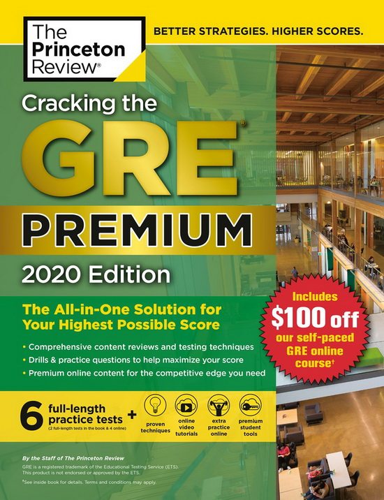 现货新版普林斯顿 GRE考试白金版英文原版 CRACKING GRE 2020美国研究生入学考试考试辅导 2020版备考指南附6套测试_虎窝淘