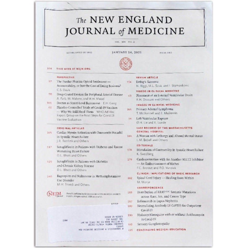 【单期可选】New England Journal of Medicine 2020/21年 新英格兰医学杂志_虎窝淘