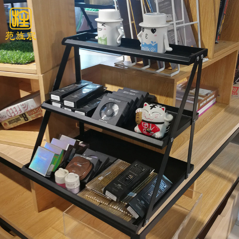 收款台前小货架陈列架零食货架展示架桌面置物架宠物店饼干收纳架_虎窝淘