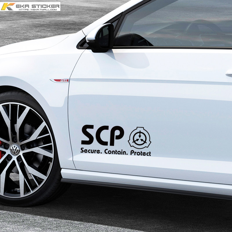 scp基金会汽车贴纸超自然现象研究和防御局个性创意文字定制车贴_虎窝淘
