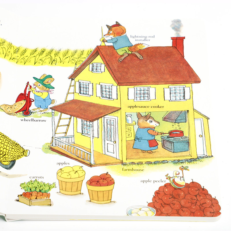 英文原版 Richard Scarry's Busy Busy Farm忙碌的农场 0-3岁幼儿英语认知启蒙学习Busy系列进口儿童纸板书图画 ...