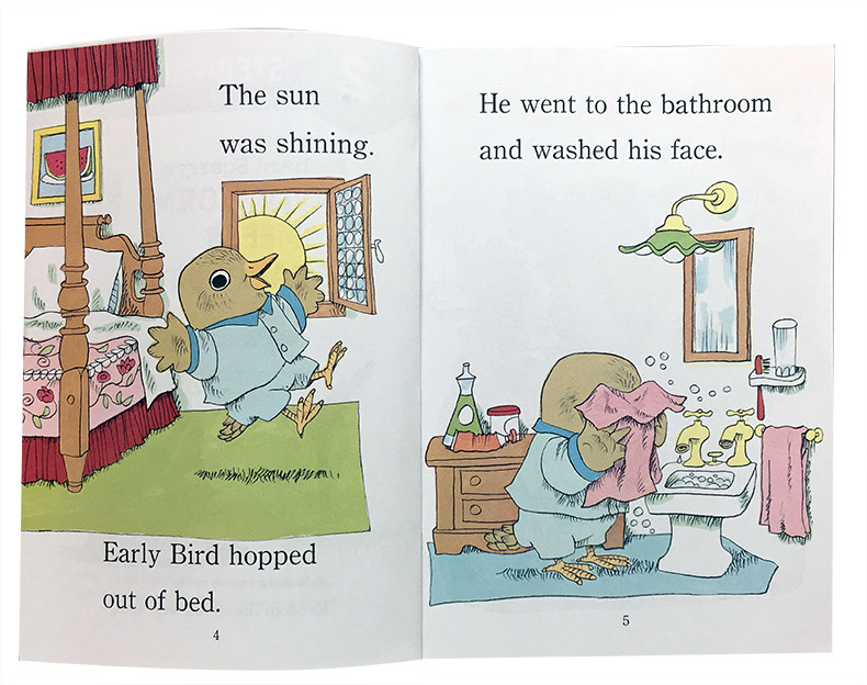英文原版 Step into Reading 3 Richard Scarry's The Early Bird理查德斯凯瑞3-6岁儿童图画 ...