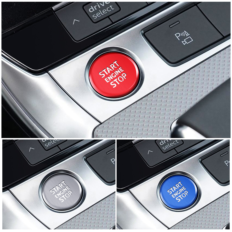 奥迪A4L Q5L A6L内饰改装A5 Q5 A7专用汽车一键启动装饰圈保护盖_虎窝淘