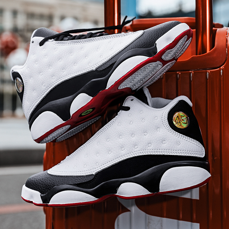 AJ13男鞋2024新款女鞋黑白熊猫12高帮球鞋女乔11康扣运动篮球鞋男_虎窝淘