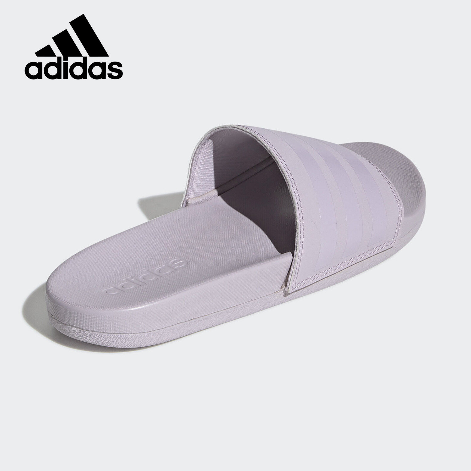 Adidas/阿迪达斯官方正品男女同款三条纹一字拖运动拖鞋 EF0859_虎窝淘