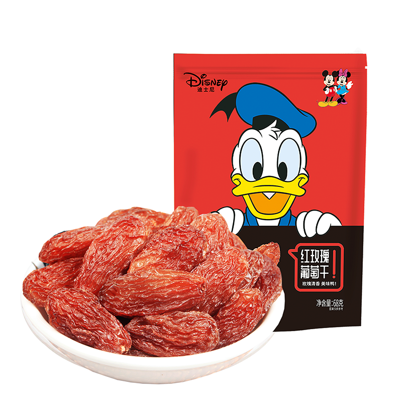 迪士尼红玫瑰葡萄干68g新疆特产提子干小包装休闲食品干果零食_虎窝淘
