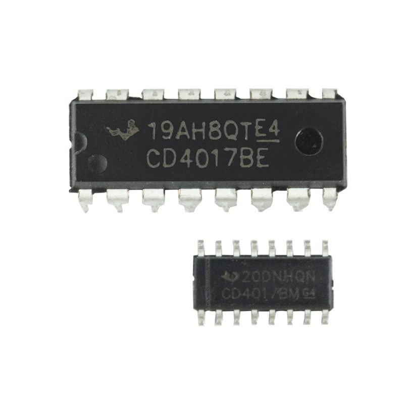 CD4017直插/贴片芯片 4017 CD4017BE十进制计数器 DIP-16 SOP-16_虎窝淘