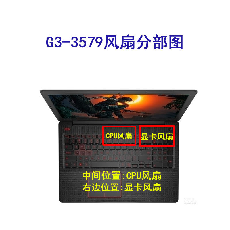 适用戴尔G3 G3-3579 G3-3578风扇 CPU风扇显卡风扇_虎窝淘