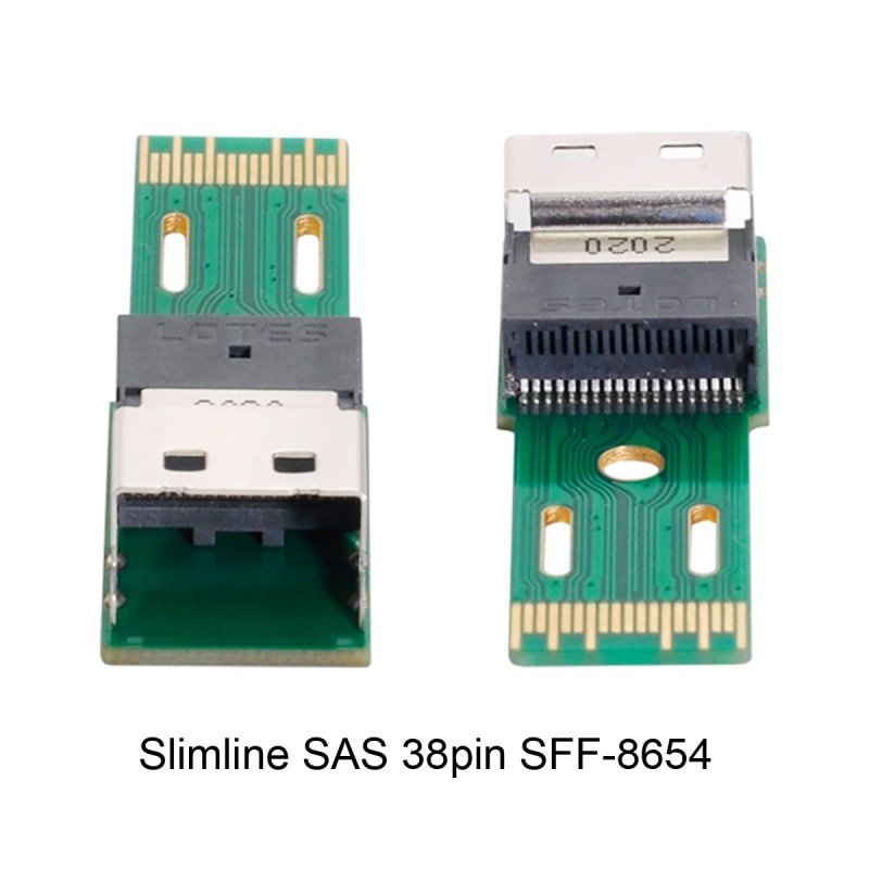 CY SFF-8654公对母延长线Slimline SAS 38P接口测试保护卡8I 74P_虎窝淘