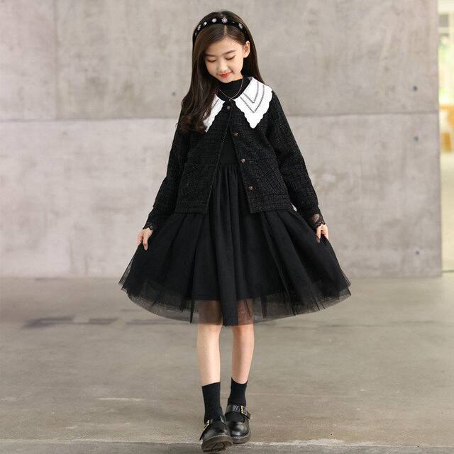 Girls dress suit 2025 spring and autumn new children's clothing
