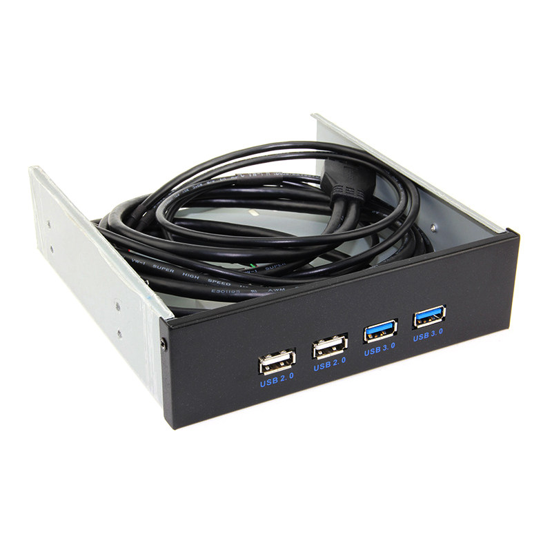 包邮USB3.0光驱位前置面板4口前置19针20PIN转二口USB3.0和USB2.0_虎窝淘