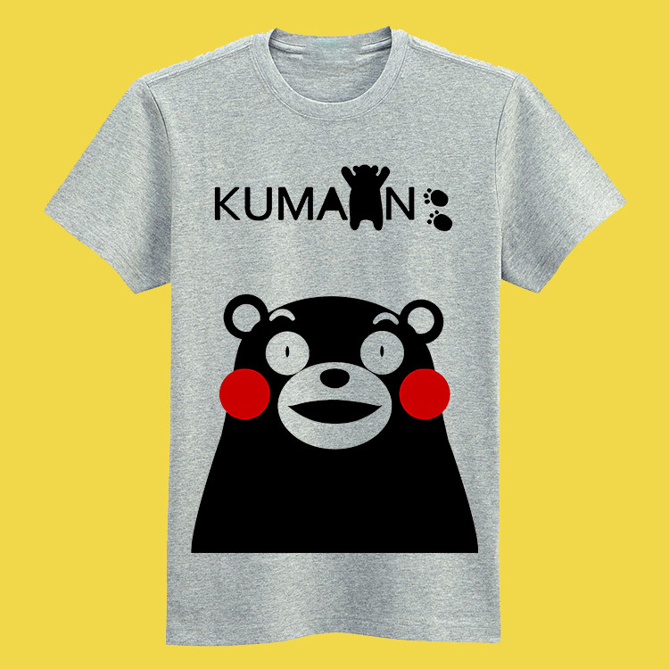 熊本熊Kumamon熊本县吉祥物表情T恤动漫周边T恤短袖来图定制_虎窝淘