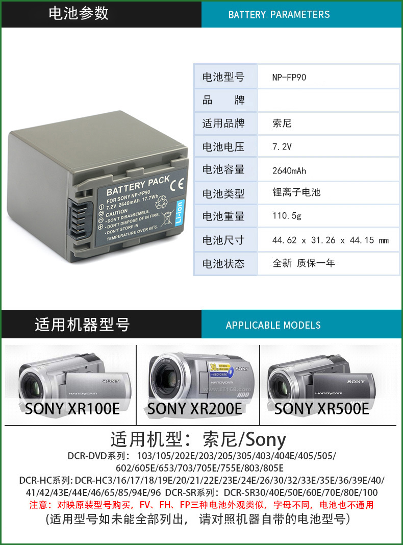 适用于索尼摄像机电池DCR-HC94E DCR-HC96E DCR-SR30E DCR-SR40E_虎窝淘