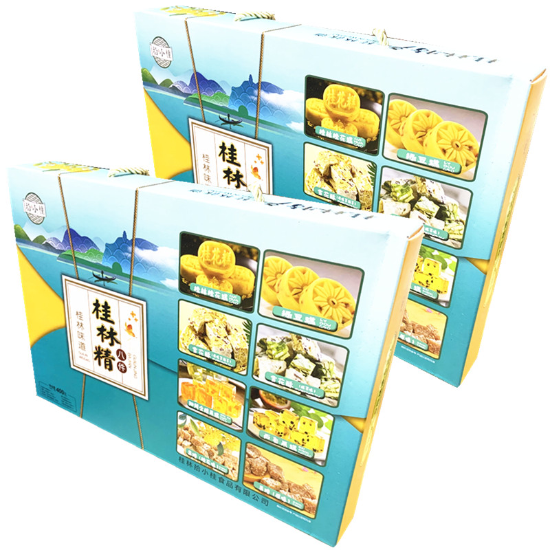 广西桂林特产420g*2盒经典阳朔八宝组合礼盒送礼品桂花糕腐乳饼_虎窝淘