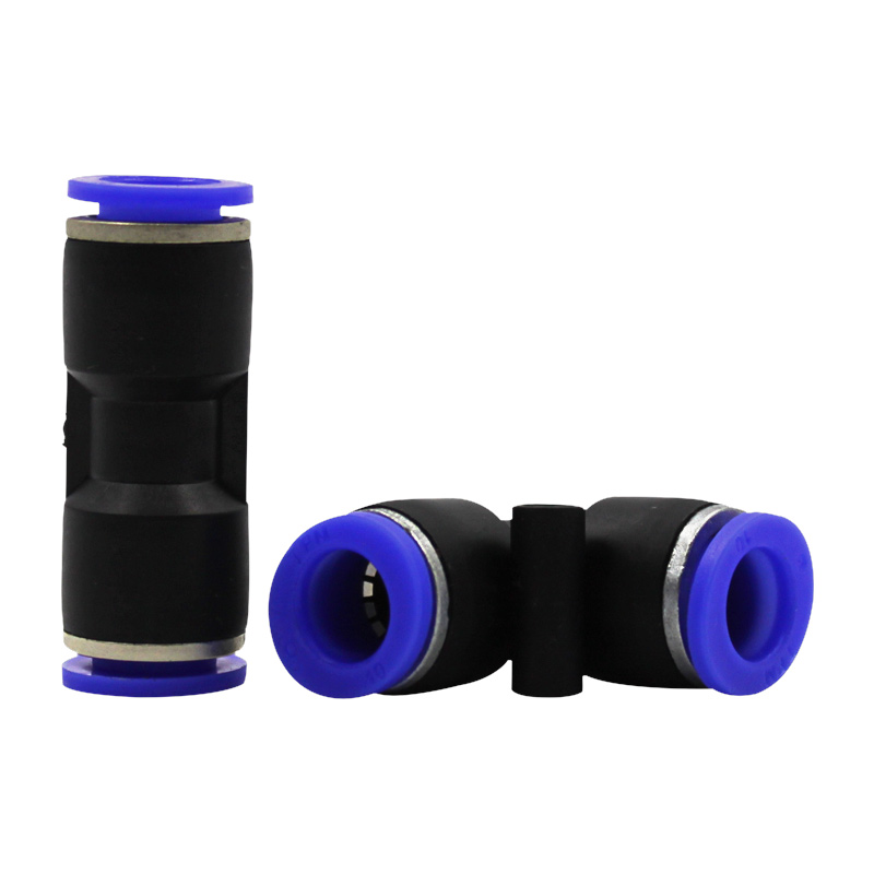 气管直接弯头接头PU8气动快插直通PV10直角快速接头6直通对接接头_虎窝淘