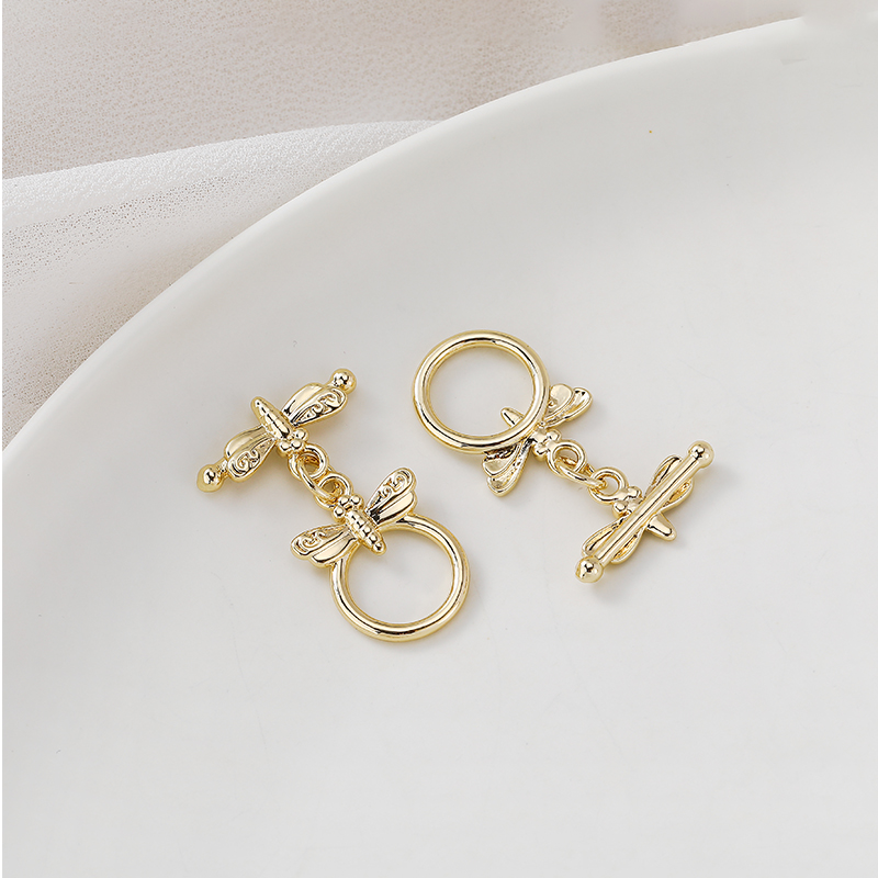 14K包金OT扣珍珠项链收尾扣手工diy制作手链连接搭扣饰品材料配件_虎窝淘