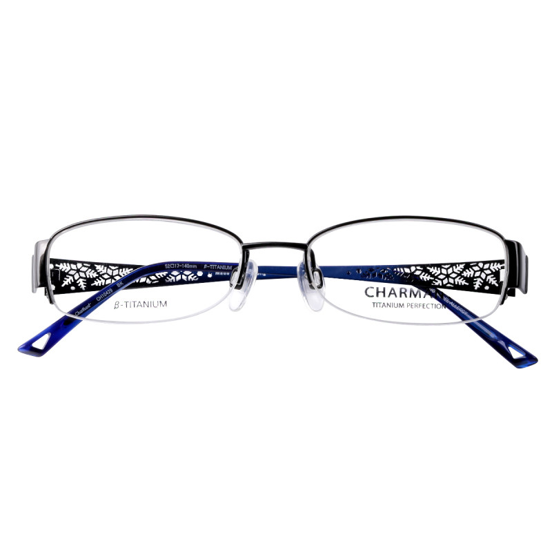 Charmant夏蒙轻盈β钛时尚镜框半框小脸女士近视眼镜架CH10429_虎窝淘
