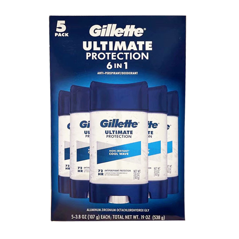现货保税 Gillette吉列男士6合1腋下止汗膏去除异味清爽一夏107g_虎窝淘