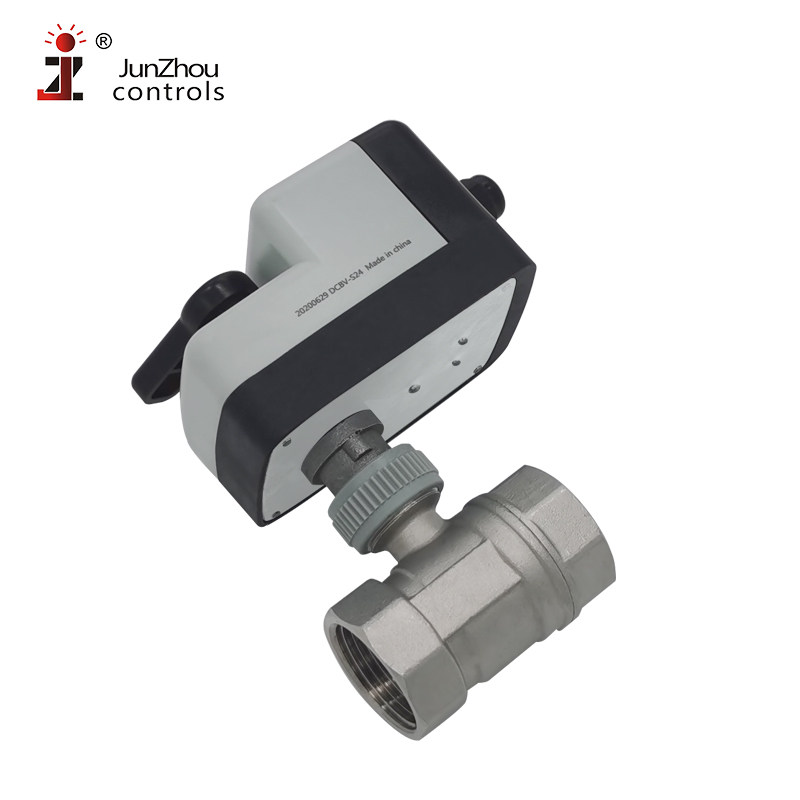 俊州DCBV-S24-31三线一控直流电动球阀手自一体不锈钢DC24V太阳能_虎窝淘