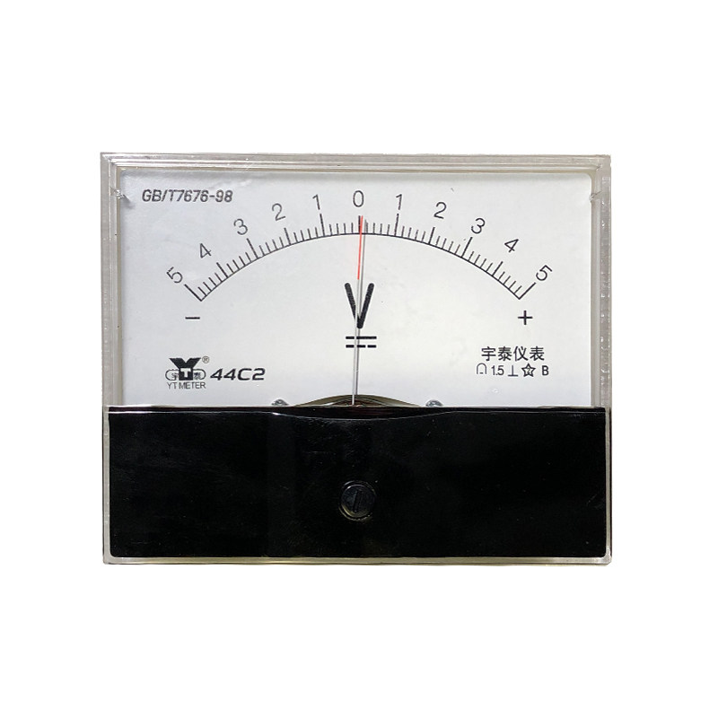 44C2双向5v 75v 300v 450v直流电压表正负5V±指针-+44c1 5伏_虎窝淘
