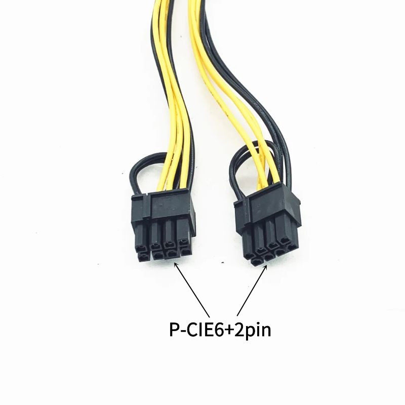 显卡6Pin转双8Pin一分二服务器电源转换板6PIN转6+2P显卡线公对公_虎窝淘