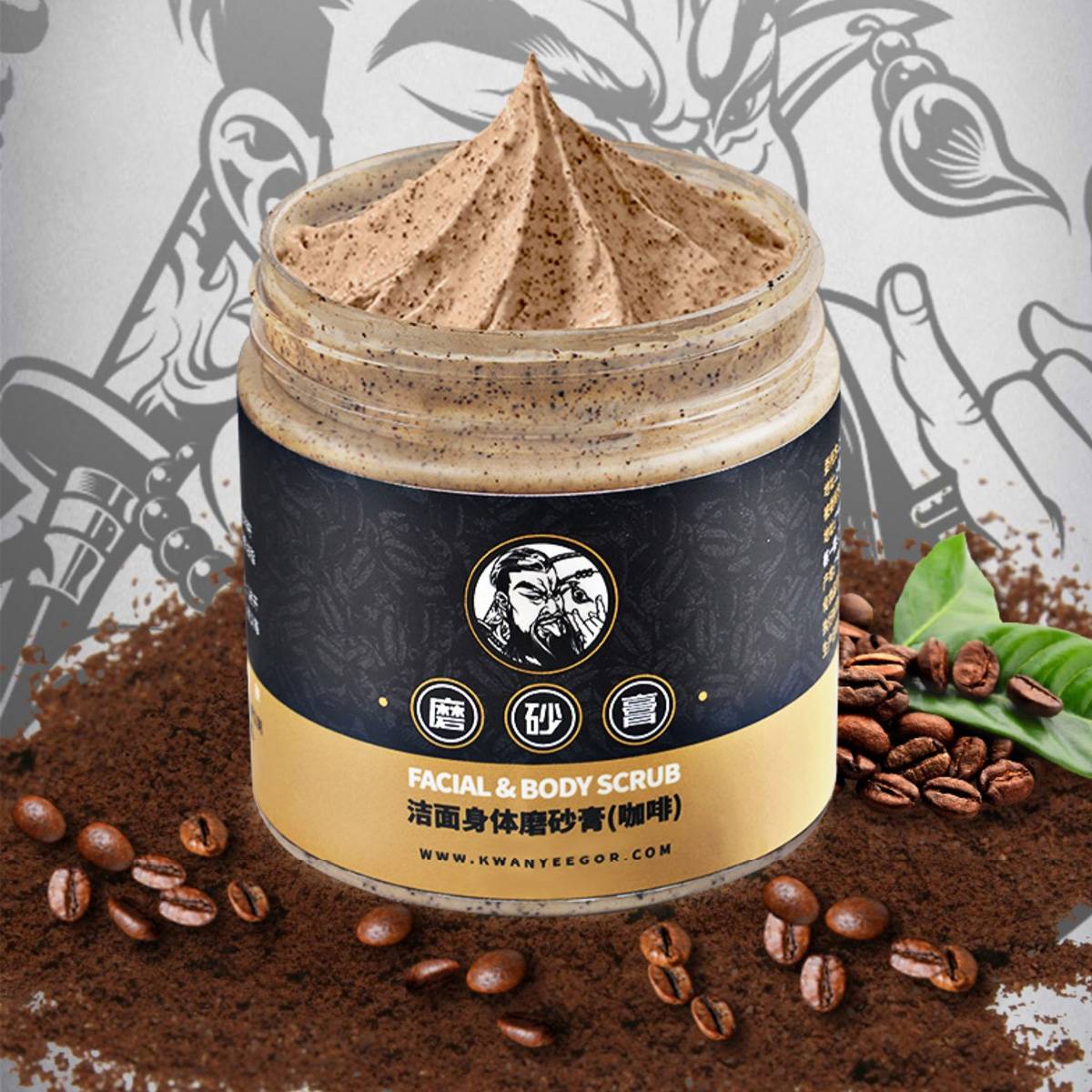 【KWAN YEE GOR】关二哥面部身体磨砂膏去角质祛死皮黑头清洁毛孔_虎窝淘