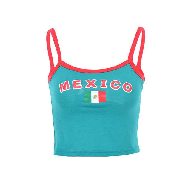 American retro sports hot girl letter camisole short millennial short ...