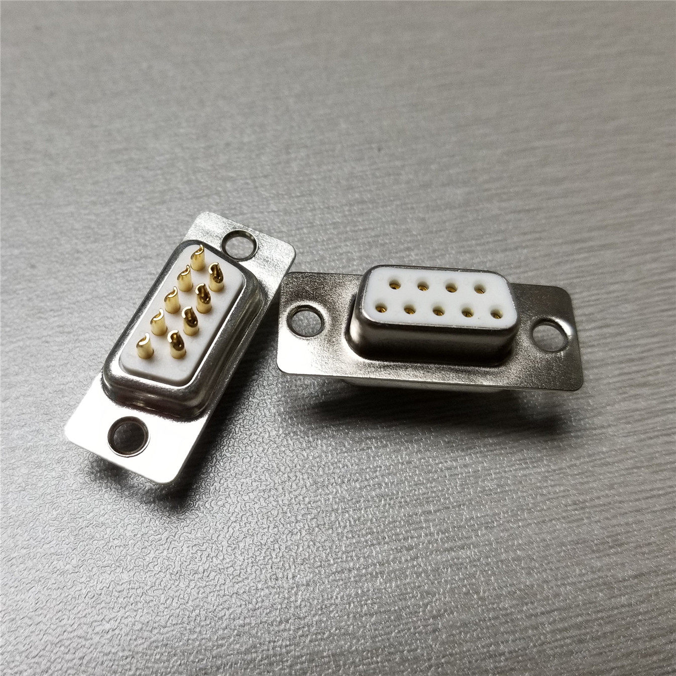 优联康车针DB9P连接器实心dsub9芯串口RS232母头镀金3U插头接插件_虎窝淘