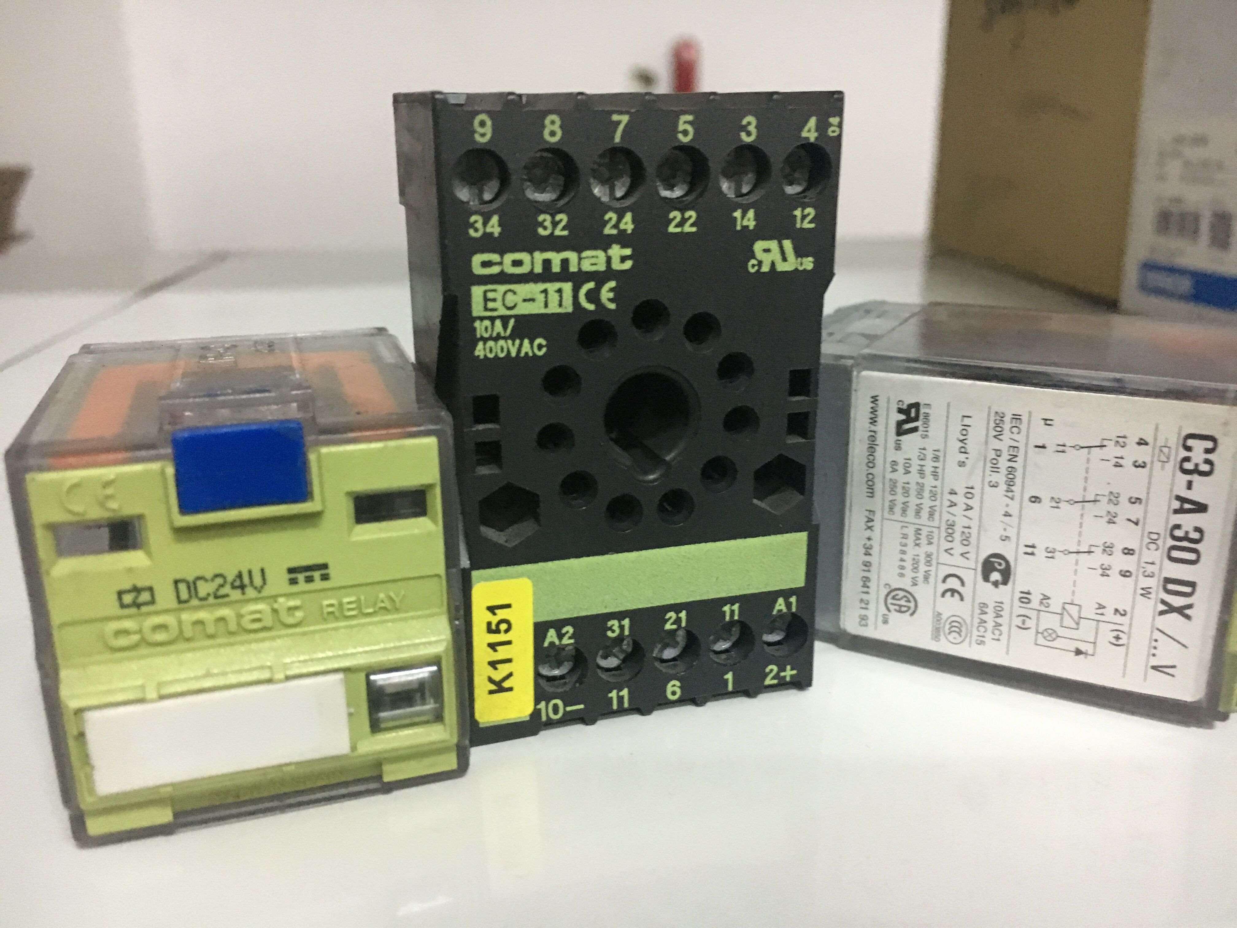 原装COMAT继电器底座EC-11配套C5/C3-A30 A30X A30DX A30FX A30D_虎窝淘