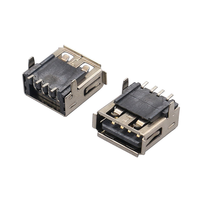 USB连接器USB2.0母座AF前插后贴7.0H耐高温A母卧式插脚接口插座_虎窝淘