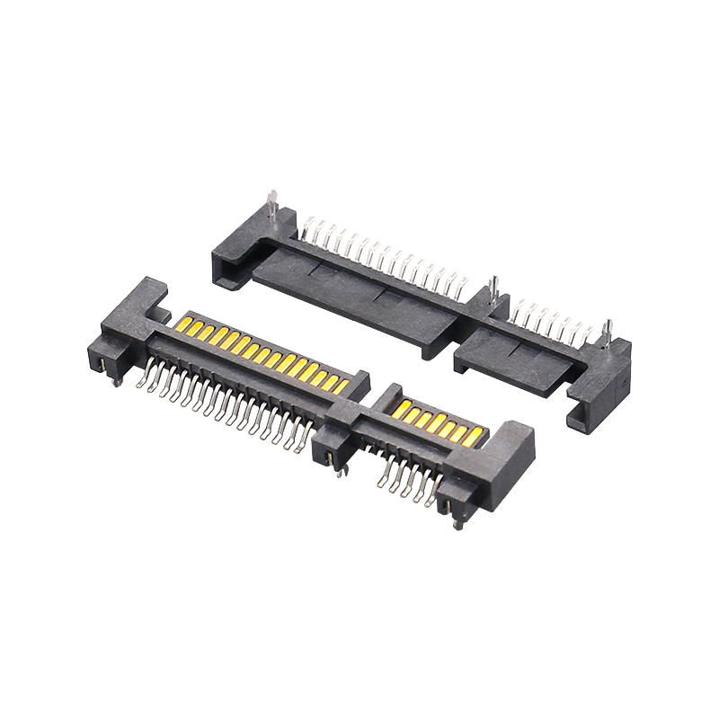 SATA7+15P公座 SMT贴片双鱼叉定位脚贴片式连接器接口插座_虎窝淘