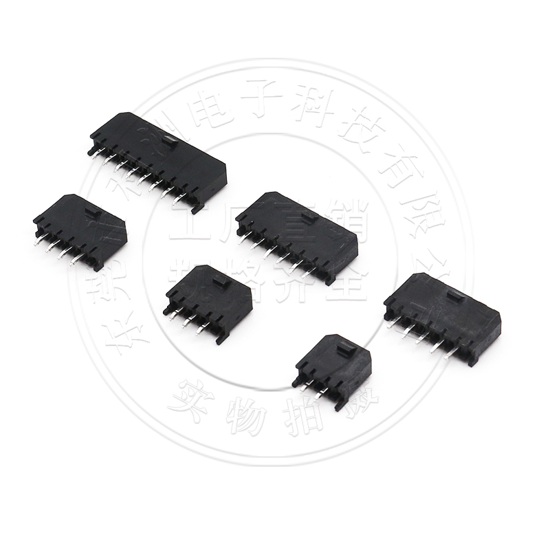 MX3.0接插件3.0mm间距小5557连接器180度直针单排带扣针座插座_虎窝淘