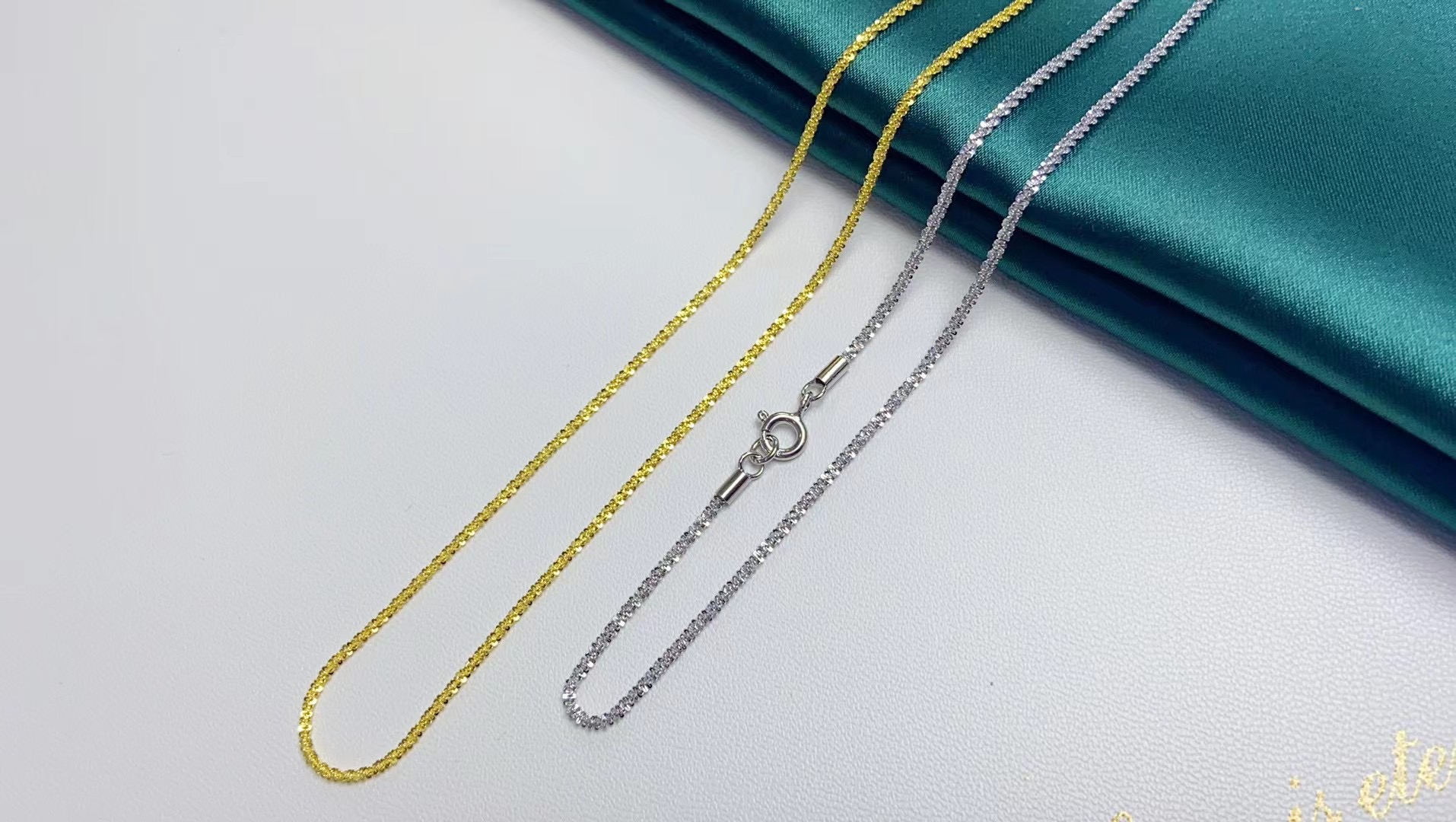 DIY配件S925纯银K金工艺银项链新款进口毛衣链菜花链_虎窝淘