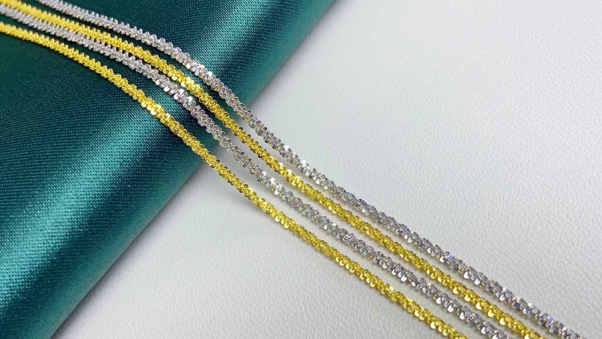 DIY配件S925纯银K金工艺银项链新款进口毛衣链菜花链_虎窝淘