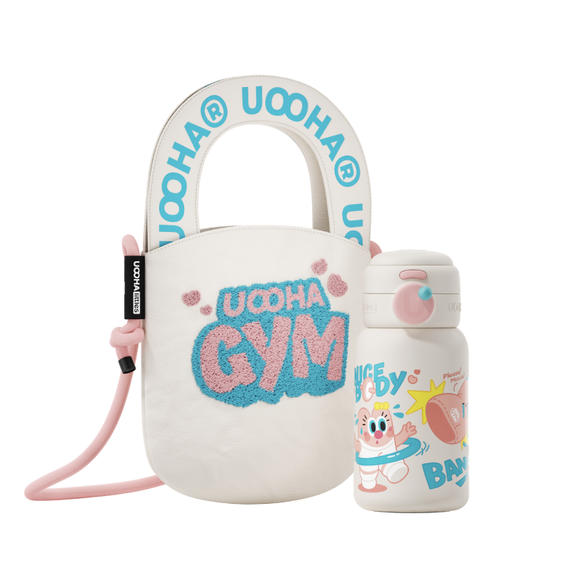 uooha随行双饮保温杯女高颜值吸管杯儿童便携大容量可爱水杯杯子_虎窝淘