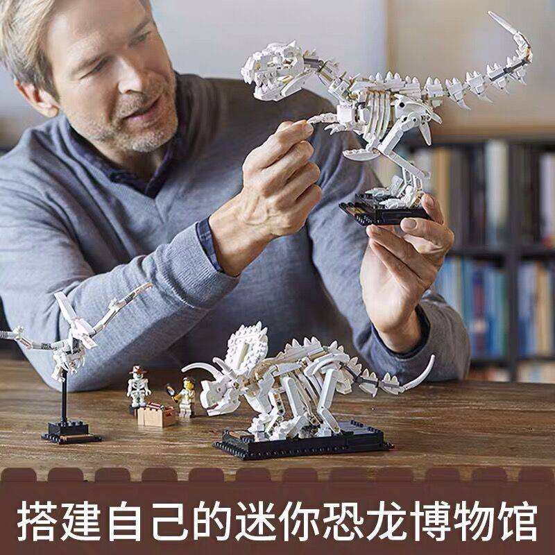 乐高21320恐龙化石骨架博物馆霸王龙8拼装积木模型摆件玩具6-16岁_虎窝淘