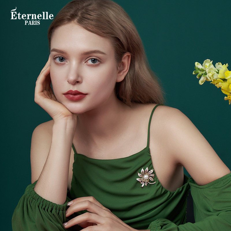 法国Eternelle欧美风高档胸针女气质轻奢饰品领针2024年新款胸花_虎窝淘