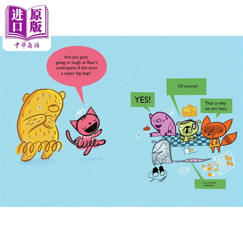 Bob Shea桥梁漫画书芭蕾猫3册套装英文原版 Ballet Cat Totally Secret Dance Underpants ...