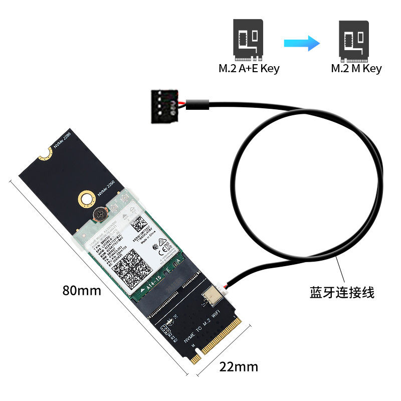 【顺丰包邮】笔记本WiFi6网卡英特尔AX210/AX200NGW无线网卡M.2 NGFF转M.2 SSD转接板台式机电脑wifi接收器_虎窝淘