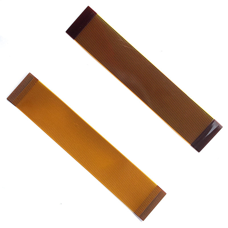 黄色FPC排线40/45/50/54/60/65/68/80p芯0.5间距同反向镀金连接线_虎窝淘