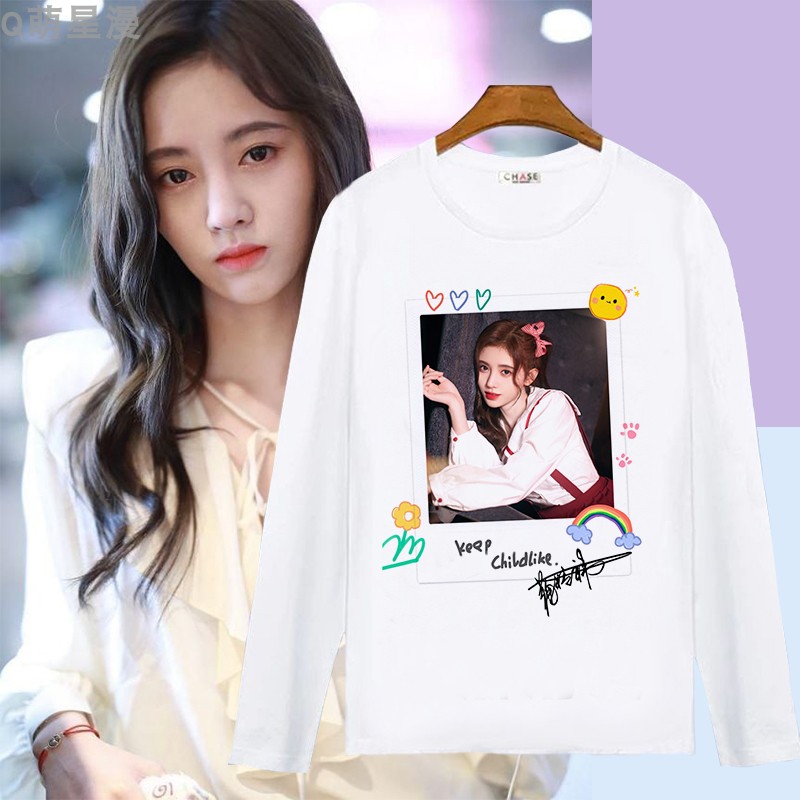 鞠婧祎同款衣服韩版宽松男女慵懒风SNH48学生长袖T恤应援上衣ins_虎窝淘