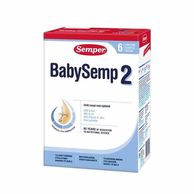 [大黄家现货]瑞典进口森宝Semper 2段二段婴幼儿配方盒装奶粉800g_虎窝淘