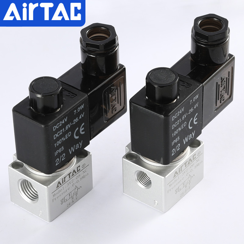 亚德客电磁气阀 3V206NCB 3V208NCB 3V308NCB二位三通真空电磁阀_虎窝淘