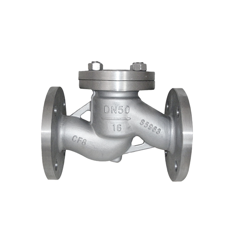 H41W-16P不锈钢卧式法兰止回阀单向阀止逆阀304/316材质2寸DN5080_虎窝淘