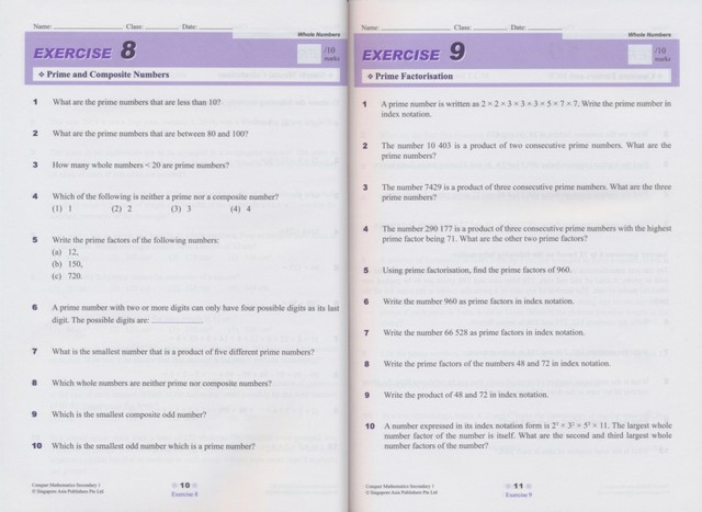 Singapore Junior High School Mathematics 1000 Questions SAP Conquer ...