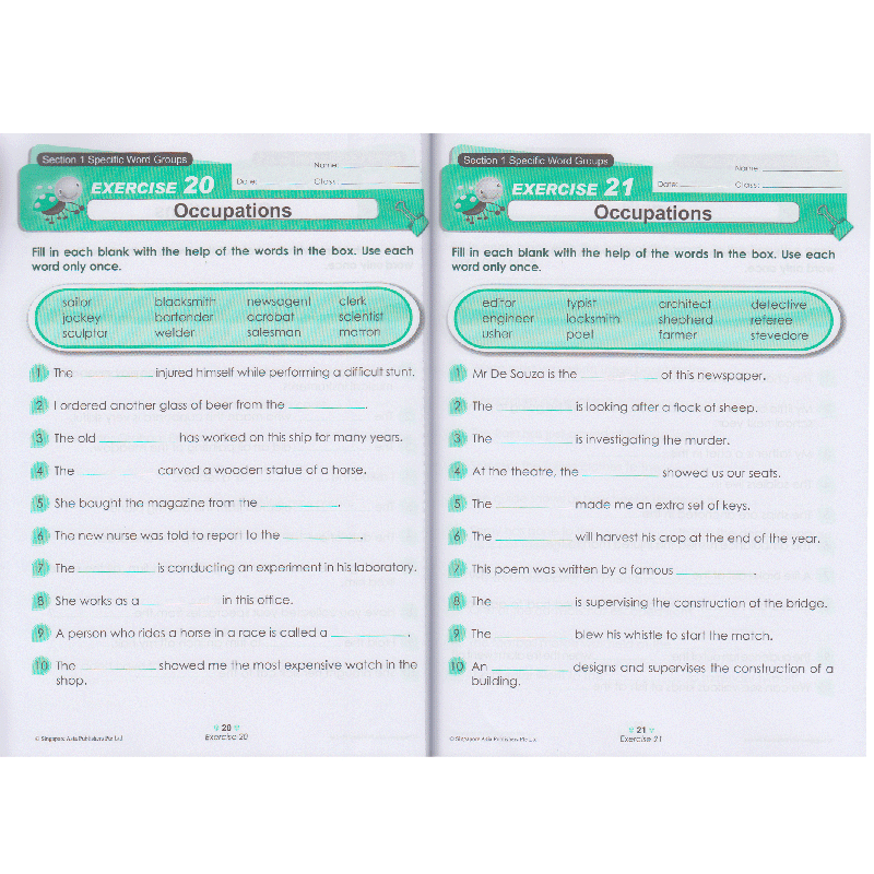 SAP Learning English Vocabulary Workbook 4四年级英语词汇练习册在线测试版学习系列 10岁新加坡小学 ...