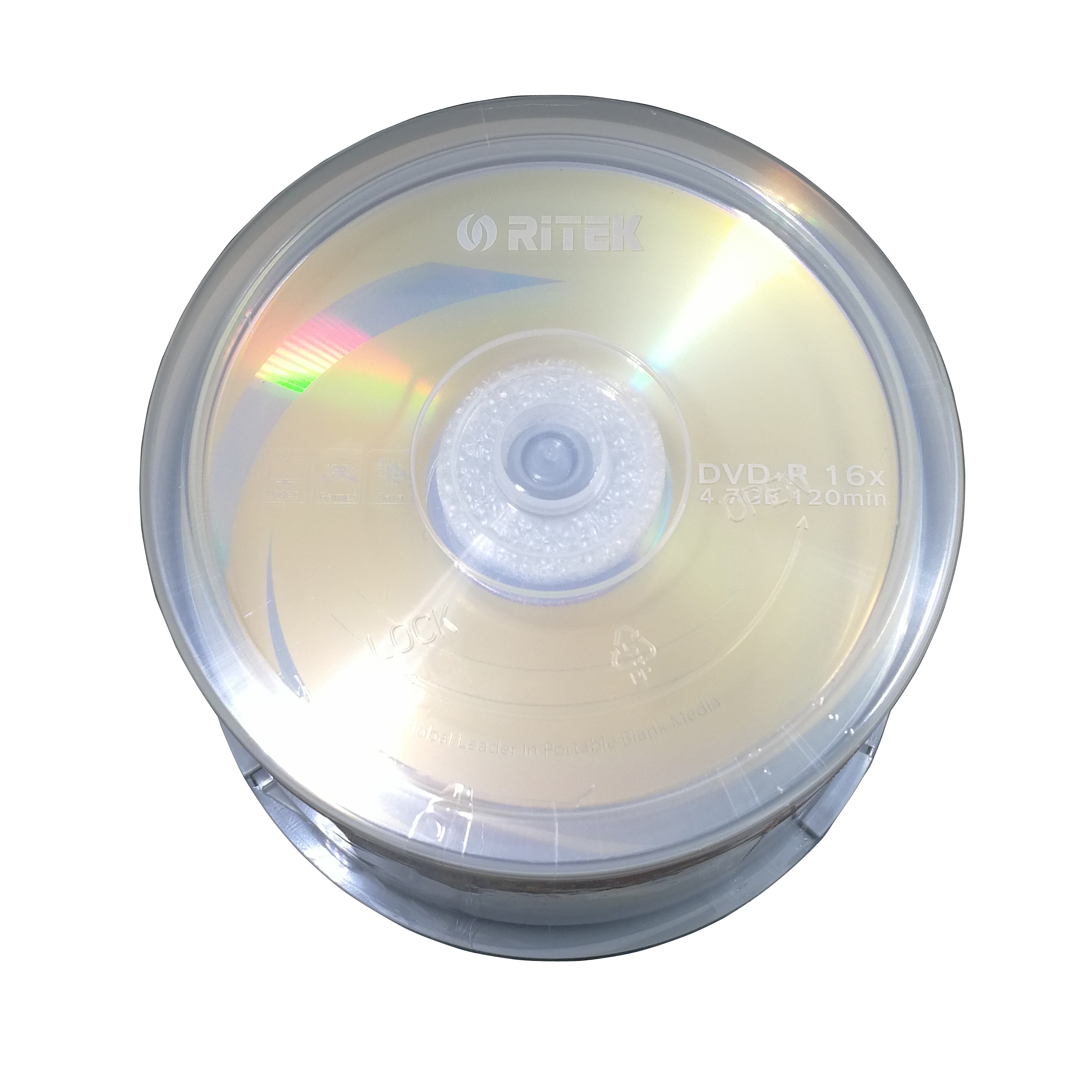 铼德RITEK档案级DVD+R 4.7G 16X刻录盘空白光盘 50片桶装办公_虎窝淘