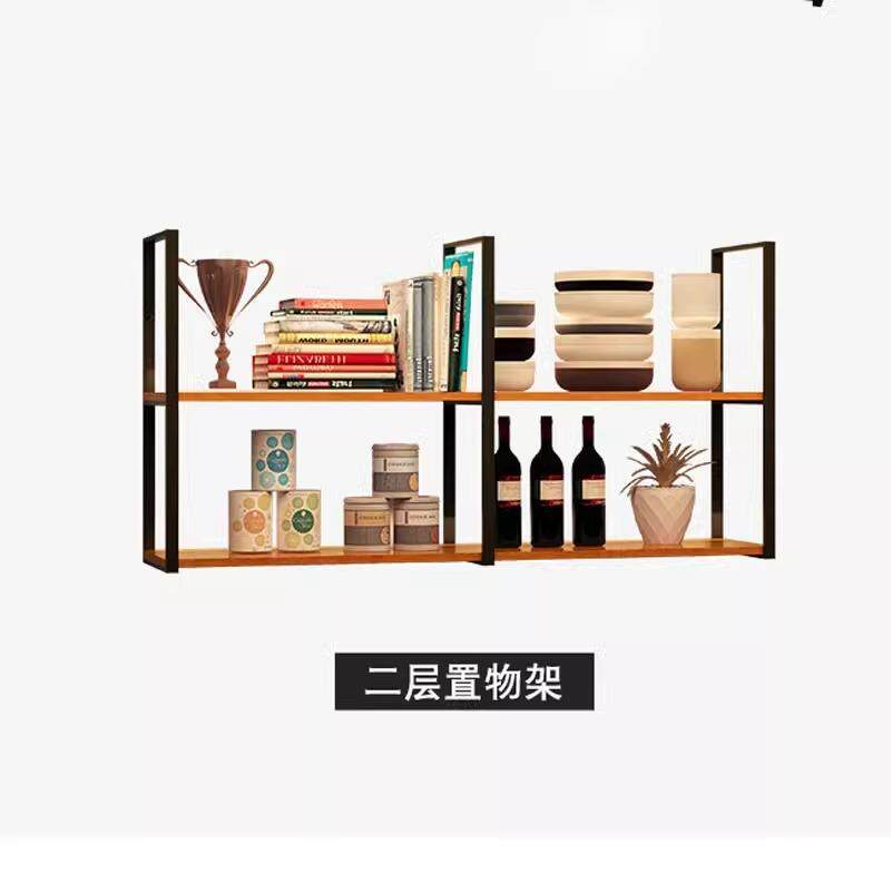 吊顶悬挂一字搁板墙壁装 复古铁艺实木墙上置物架书架壁挂式 饰层架 - 住宅家具 - 天猫Tmall.com