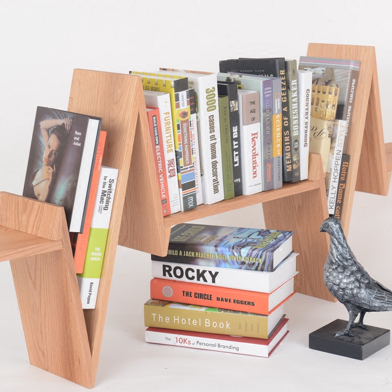 简易桌上书架实木书柜简约现代客厅墙上创意小书架儿童桌面置物架_虎窝淘