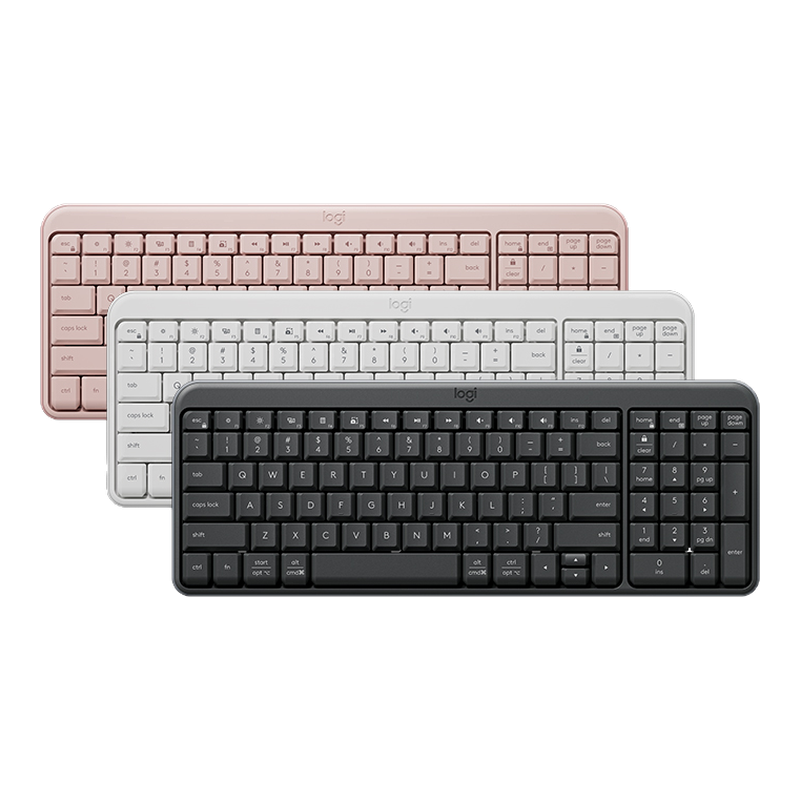 罗技K251蓝牙键盘笔记本苹果ipad通用无线键鼠套装女生办公薄膜